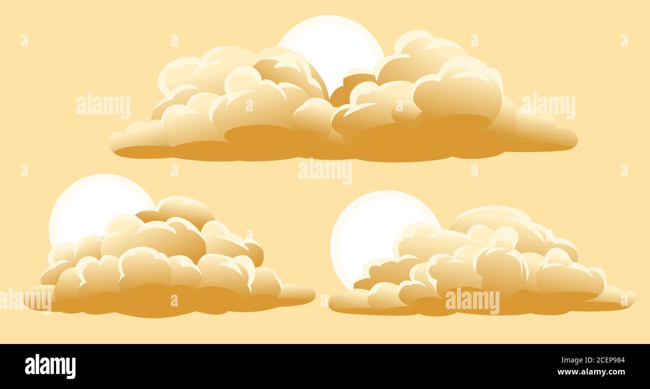 Set of cartoon clouds Stock Vector Image & Art - Alamy