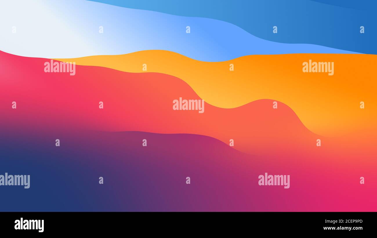 abstract wallpaper from wavy shapes filled colorful gradient Stock ...