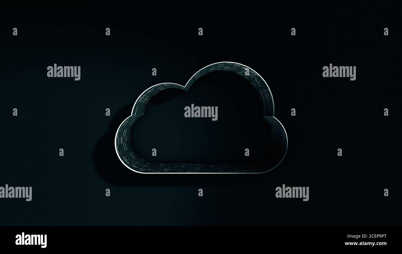 cloud shape symbol of cloud technology, concept of information ...