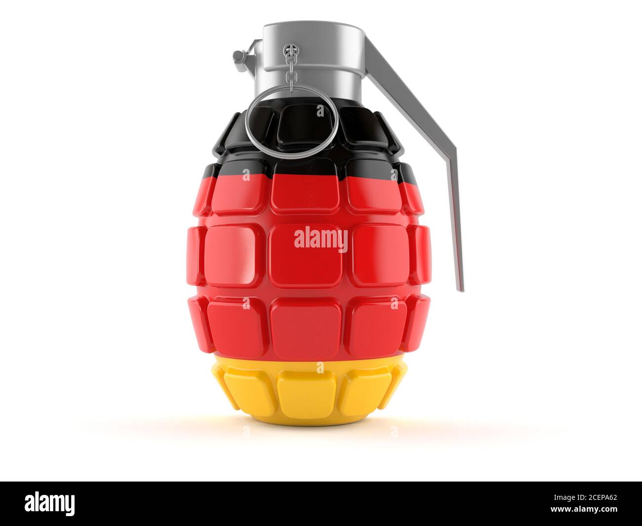German hand grenade isolated on white background Stock Photo - Alamy