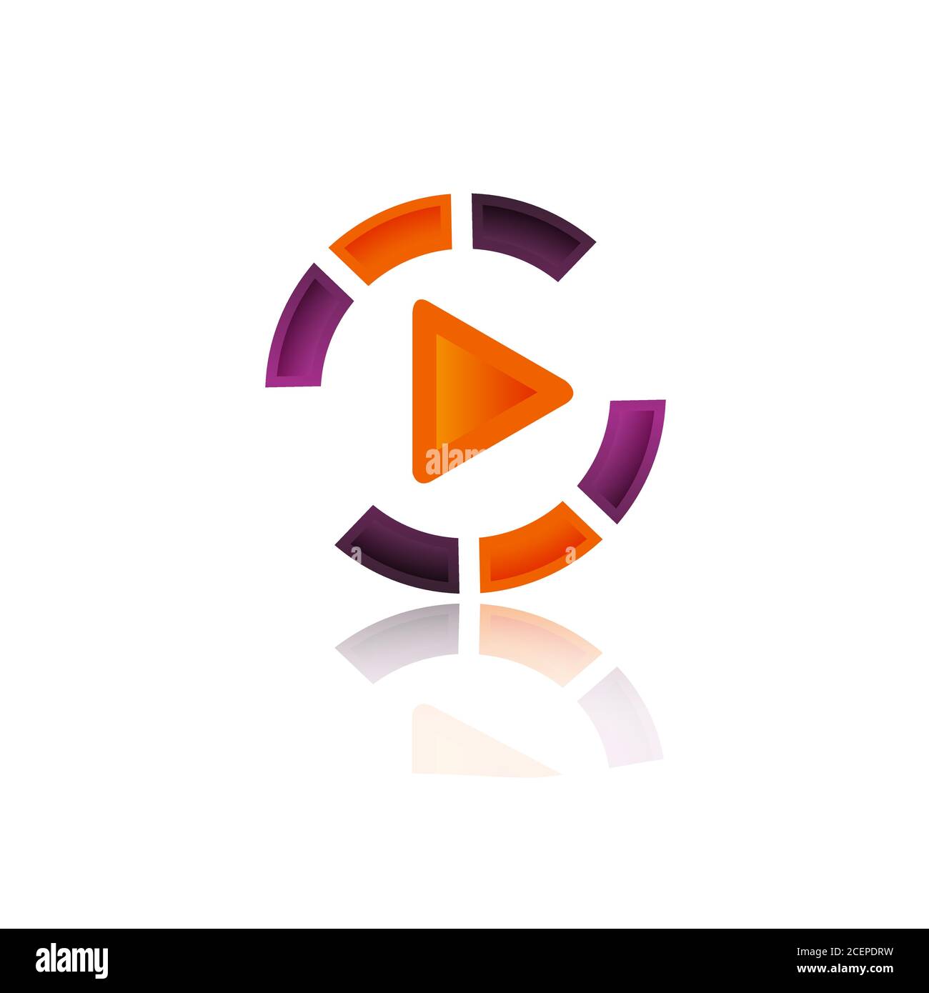 Play icon symbol on the white background. Play icon picture in flat ...