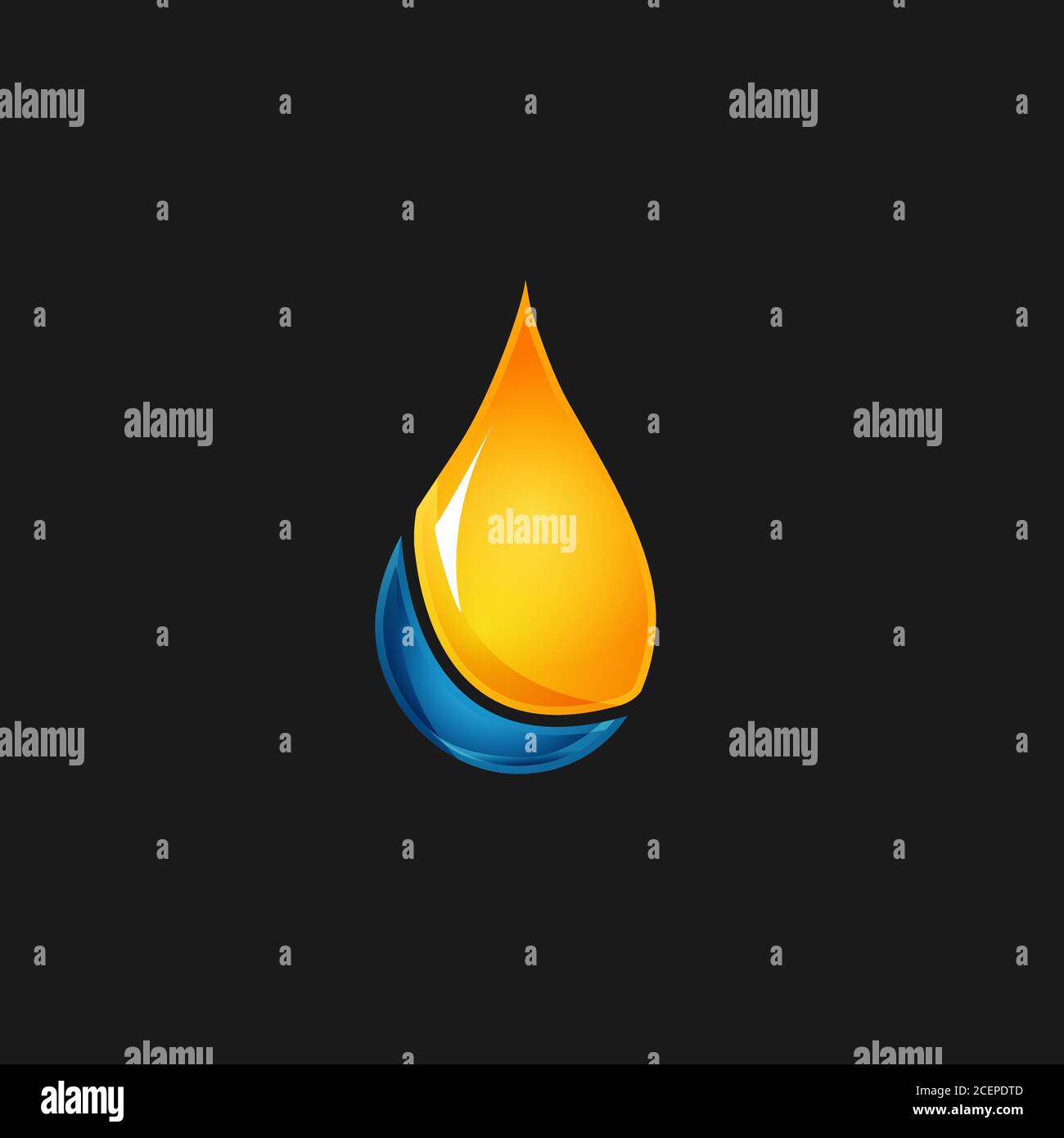 Simple vector droplet design in flat style for your best business ...