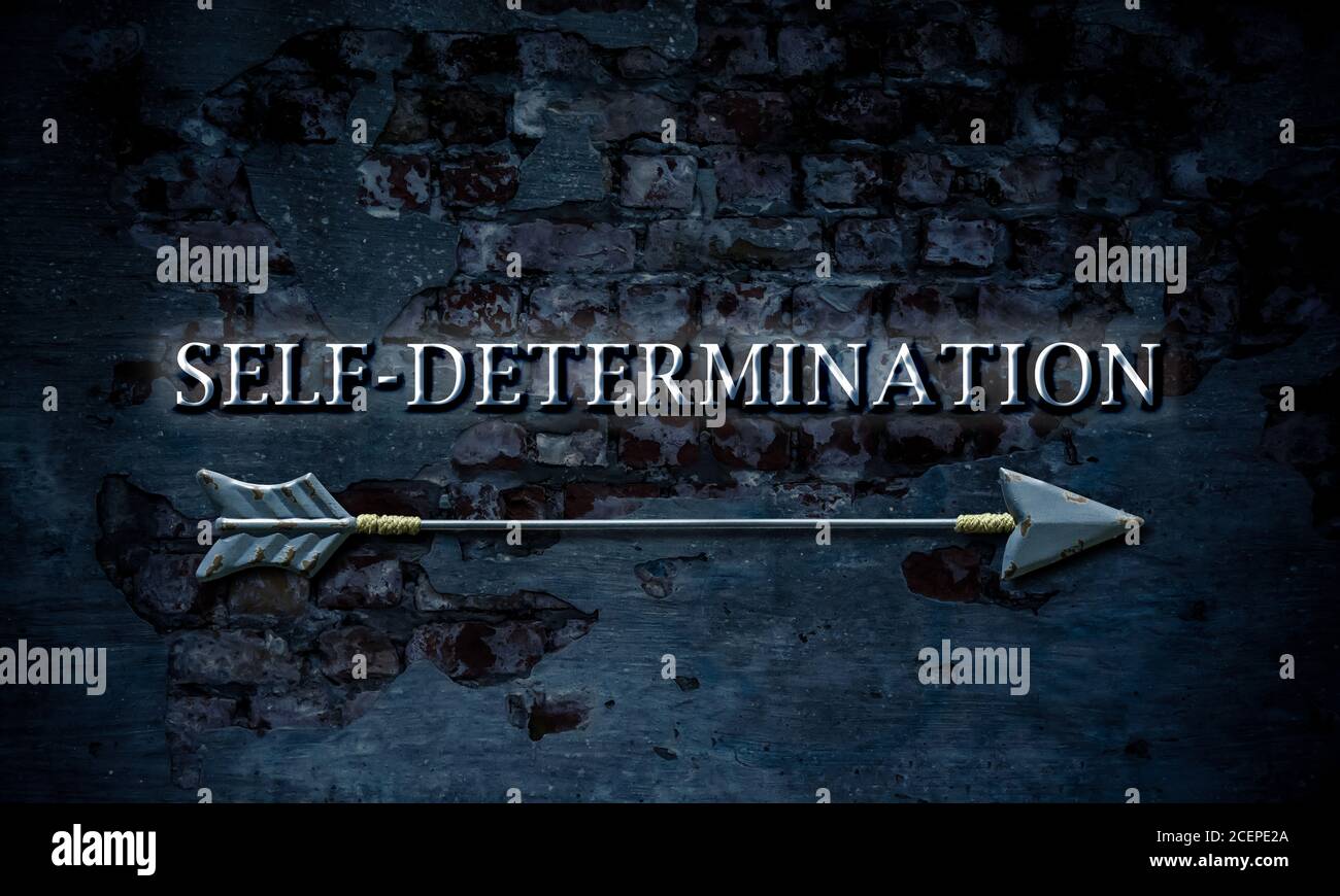 Street Sign the Direction Way to SELF-DETERMINATION Stock Photo - Alamy