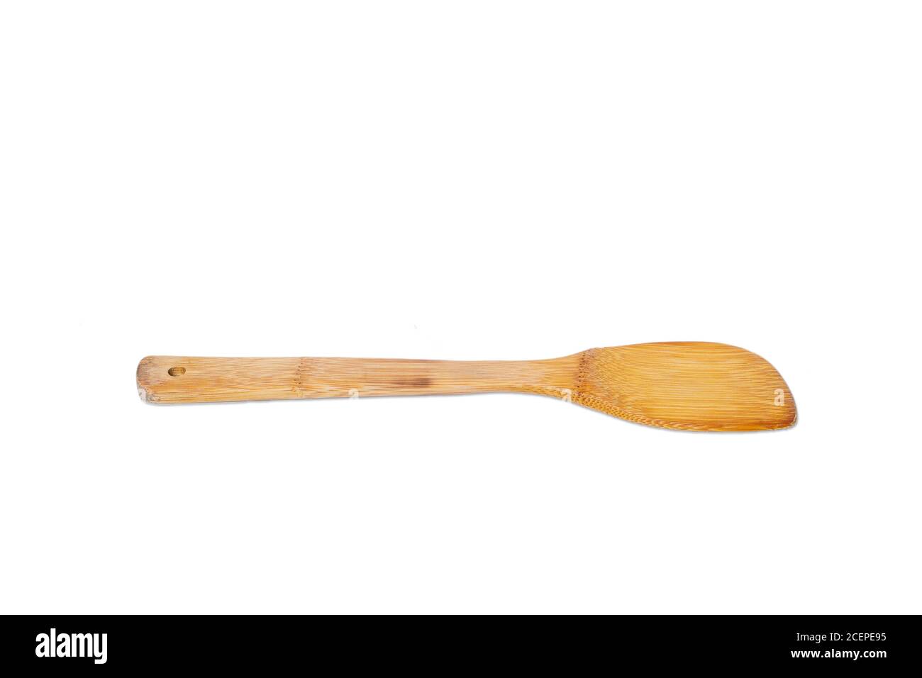 Wooden kitchen spatula isolated on white background. Kitchenware Stock ...