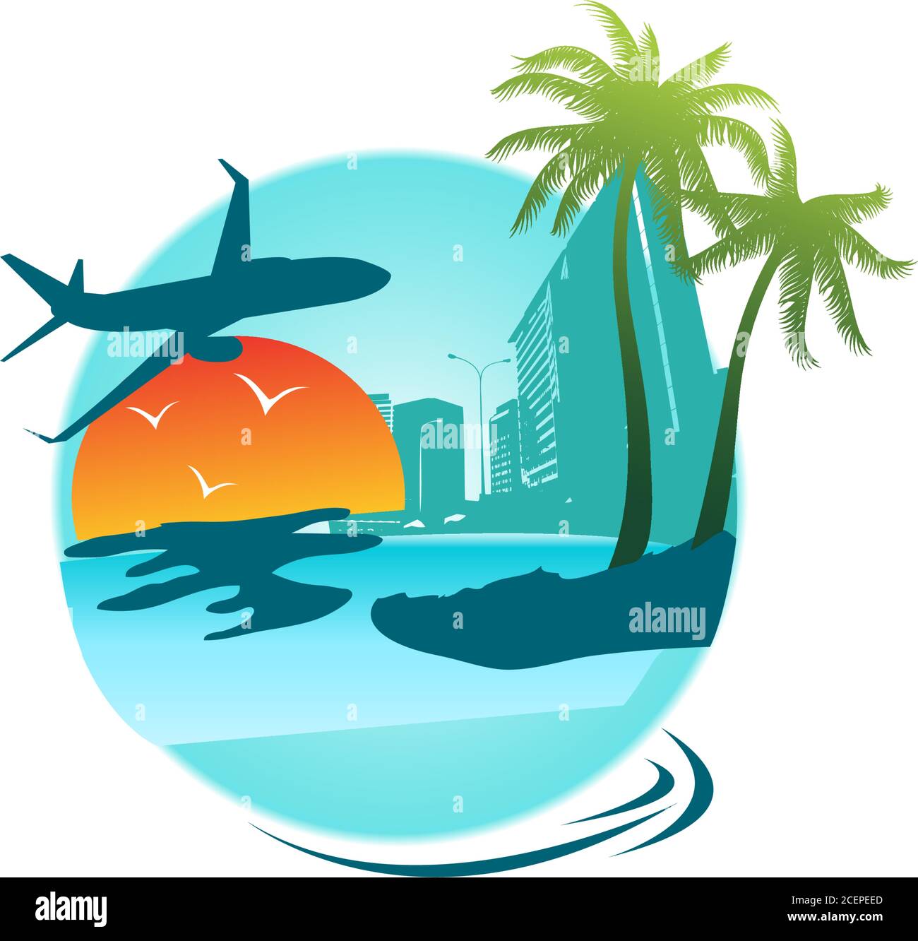 Vector island trendy and modern for travel symbol. Island symbol ...