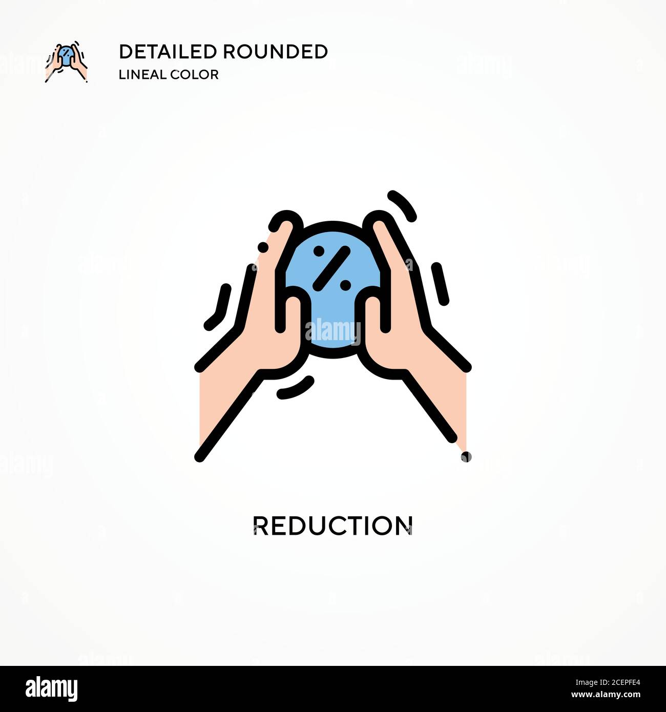 Reduction vector icon. Modern vector illustration concepts. Easy to ...