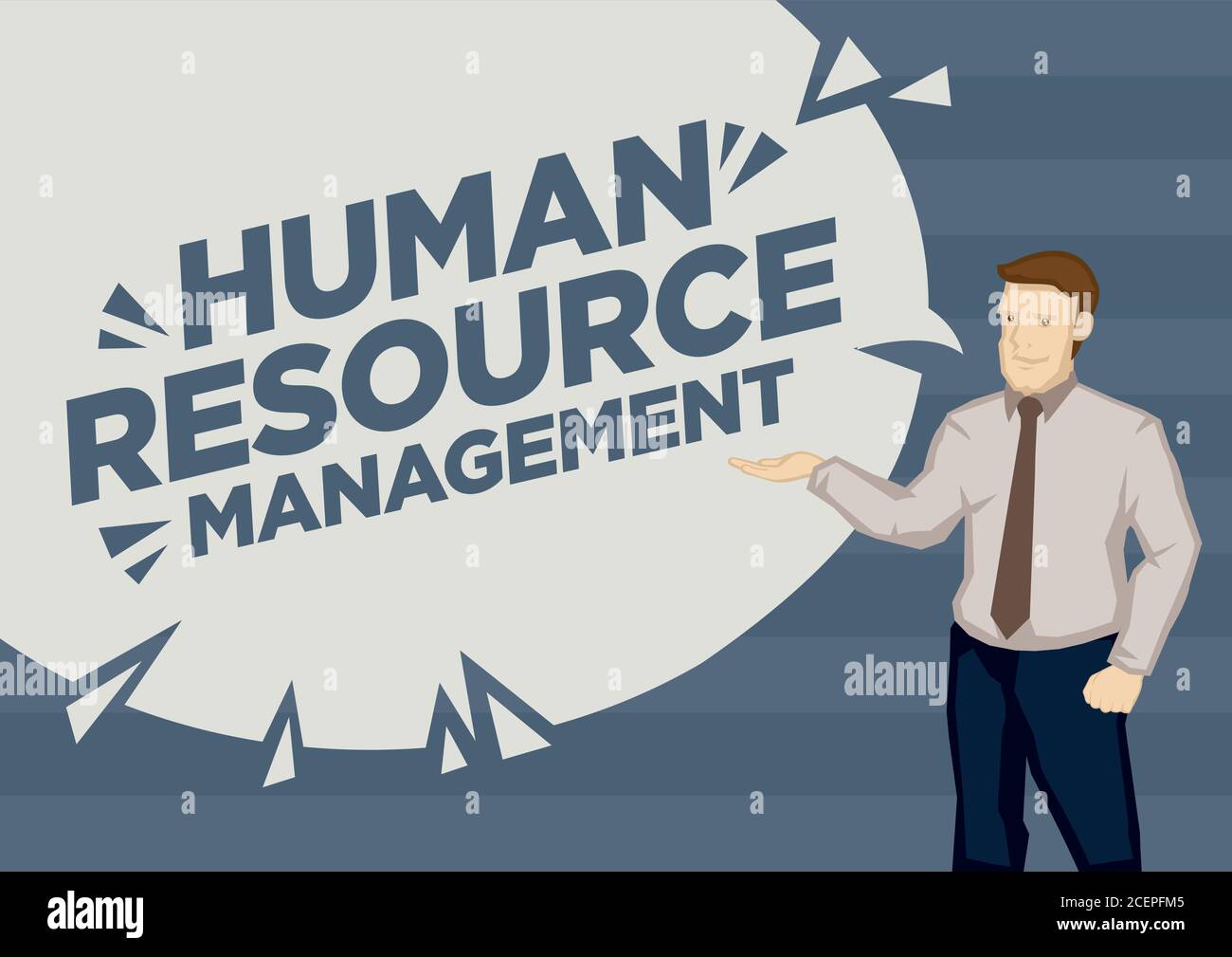 Businessman presentation on the topic of Human Resource Management ...