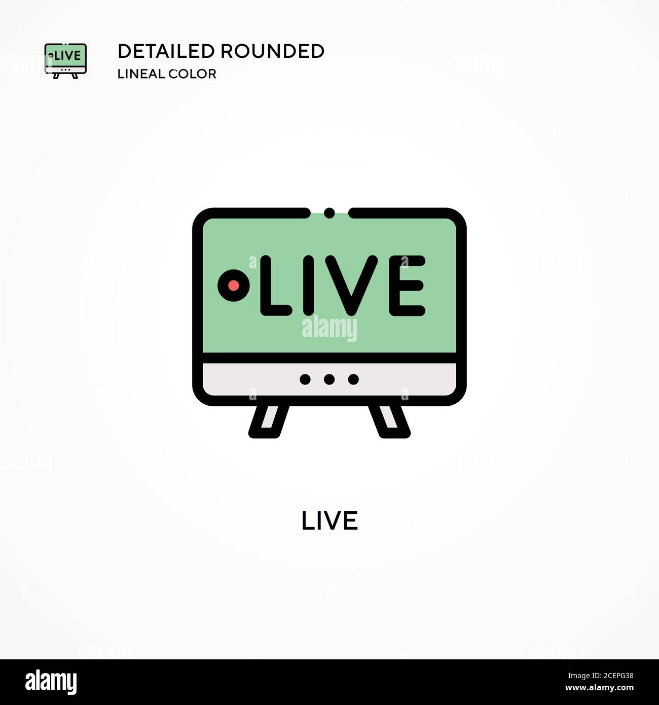 Live vector icon. Modern vector illustration concepts. Easy to edit and ...