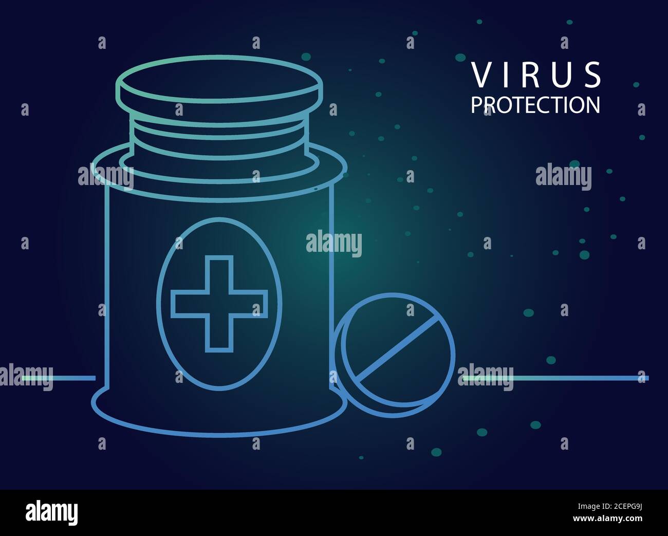 virus protection from viruses and bacteria vector illustration design ...
