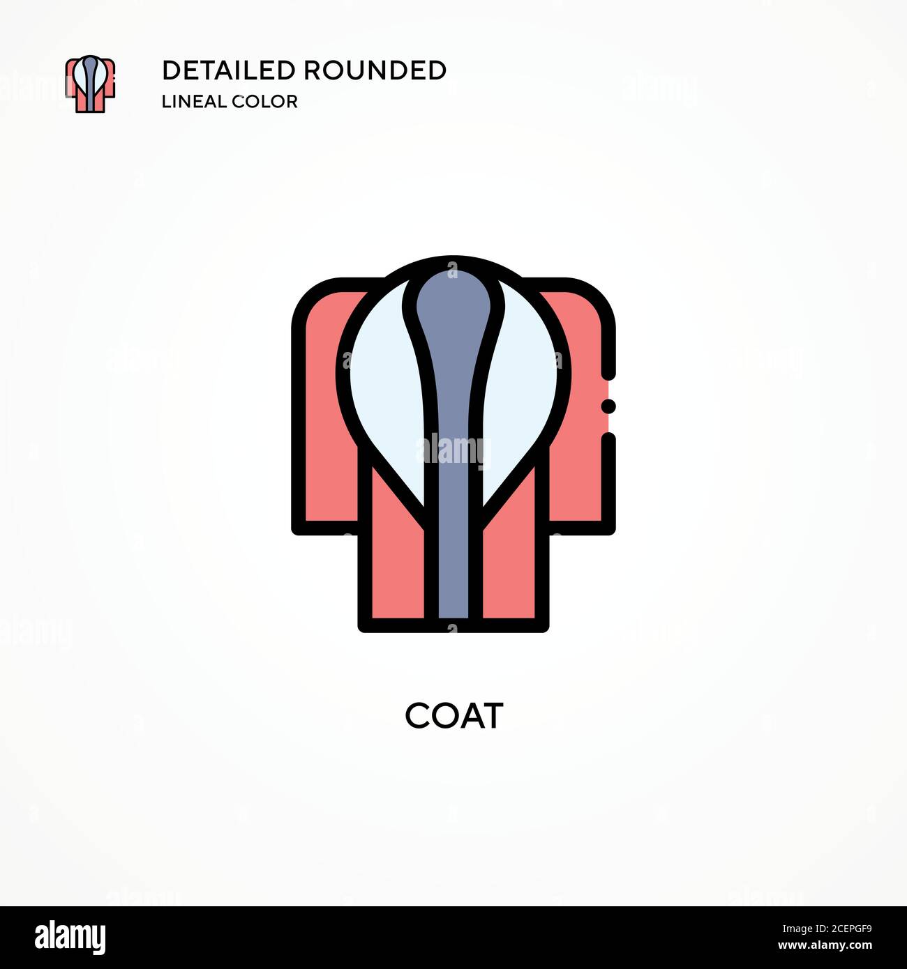 Coat vector icon. Modern vector illustration concepts. Easy to edit and ...