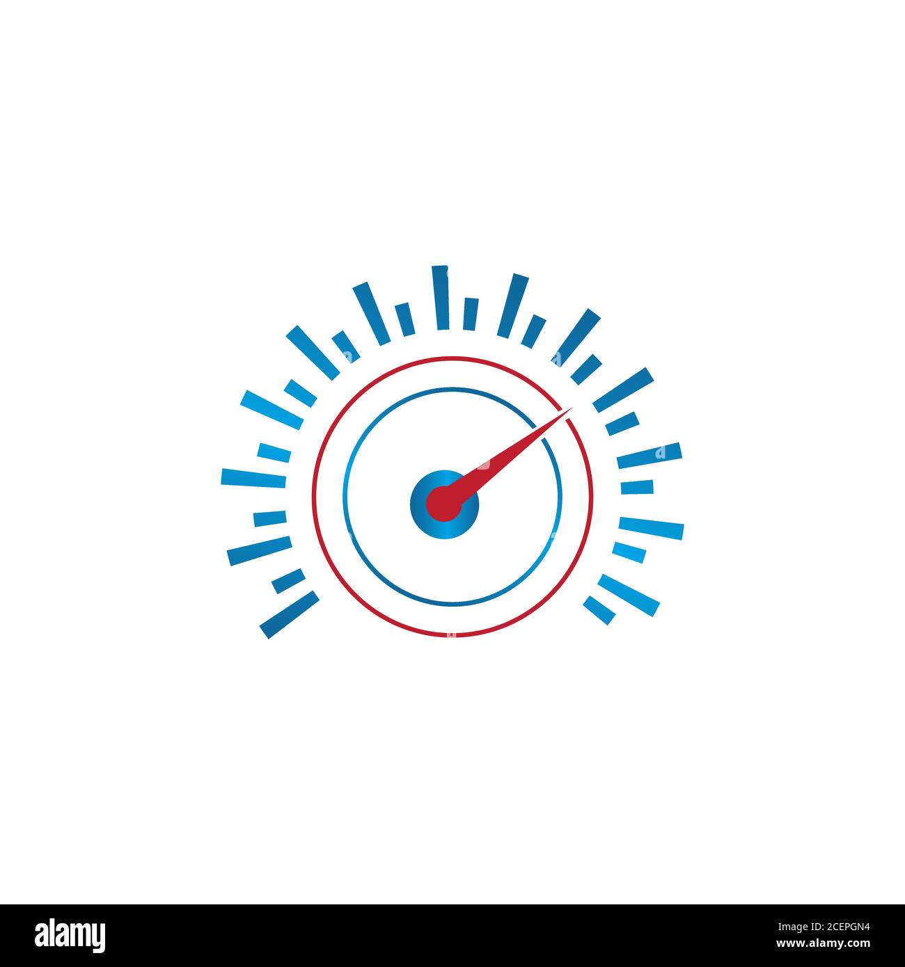 Abstract Design Speedometer Icon Isolated On White Background Flat