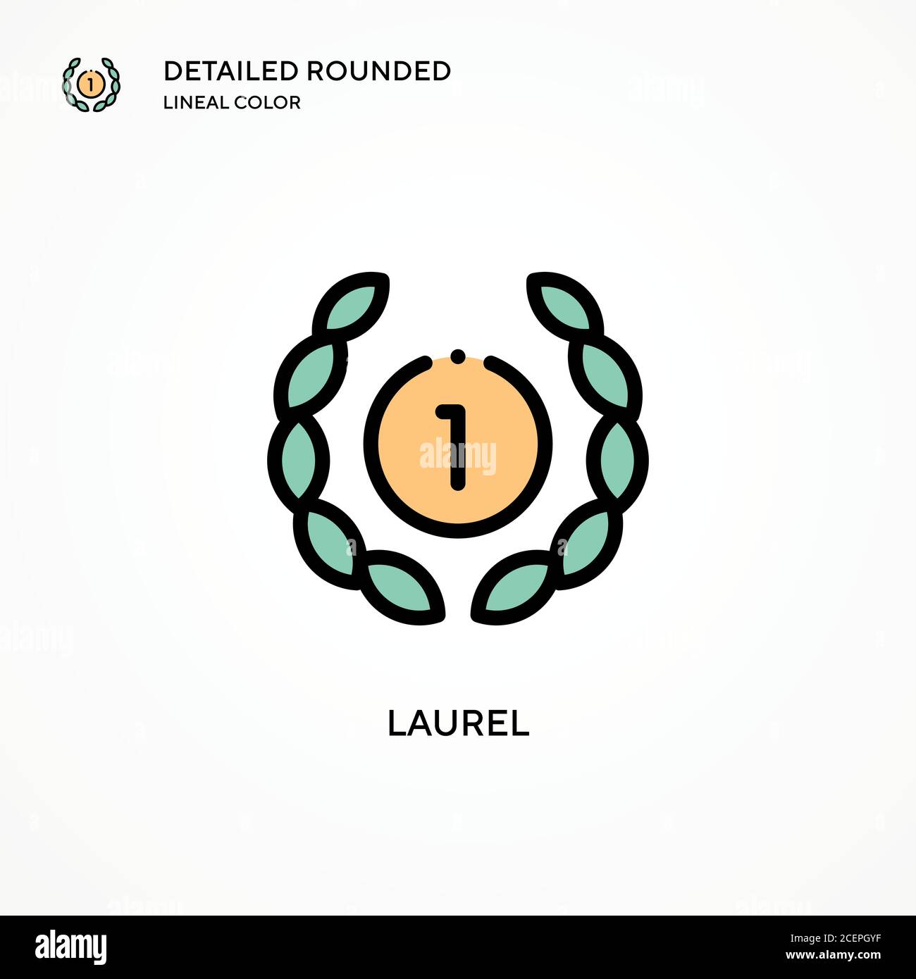 Laurel vector icon. Modern vector illustration concepts. Easy to edit ...
