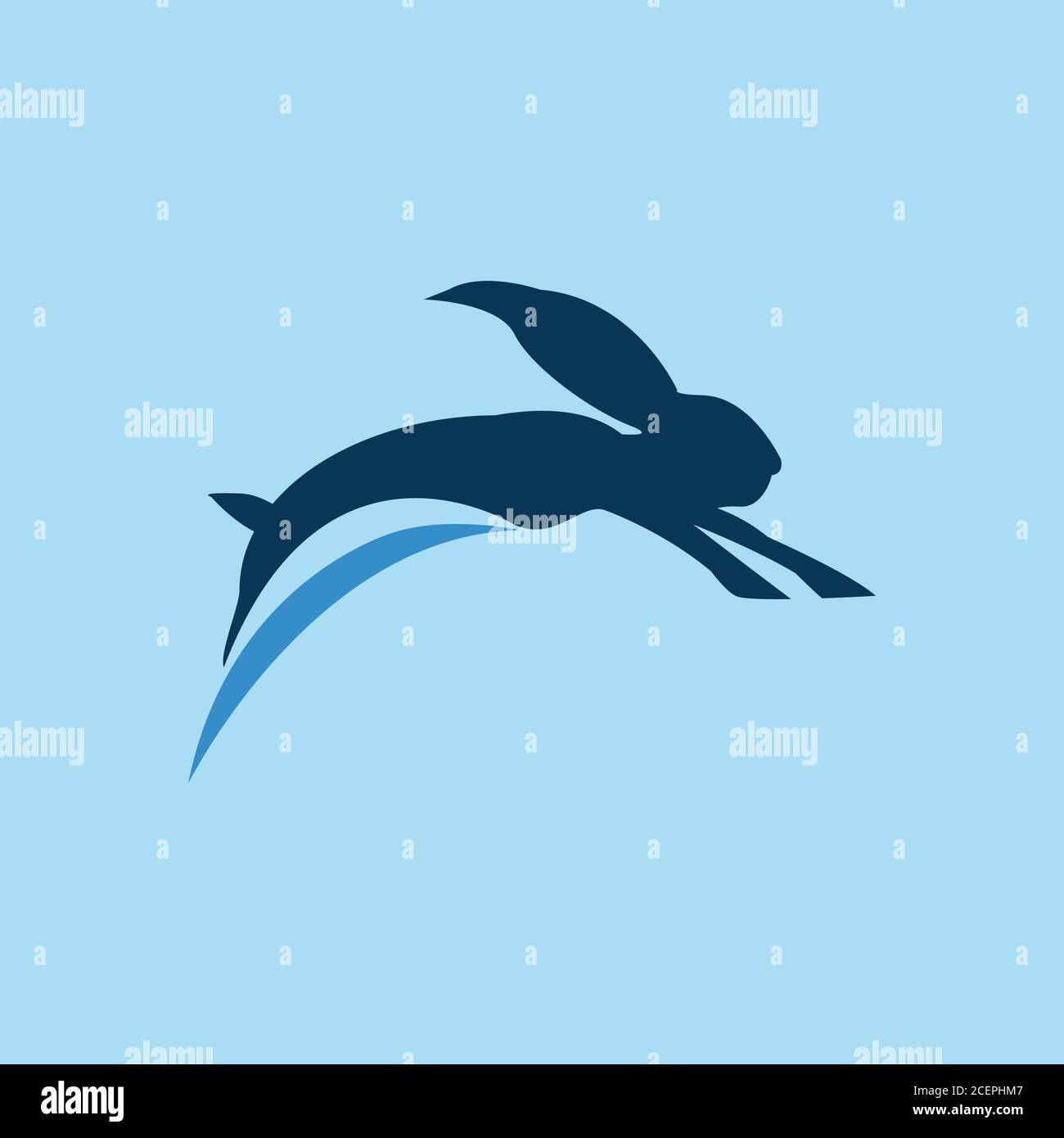 Rabbit running vector art hi-res stock photography and images - Alamy