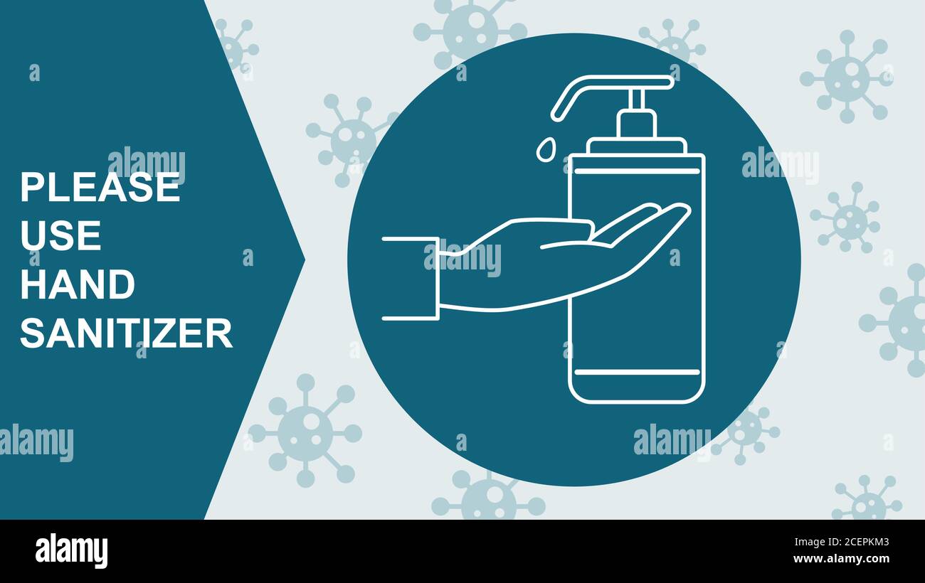 Please use hand sanitizer. Sign sanitizer washing hands Stock Vector ...