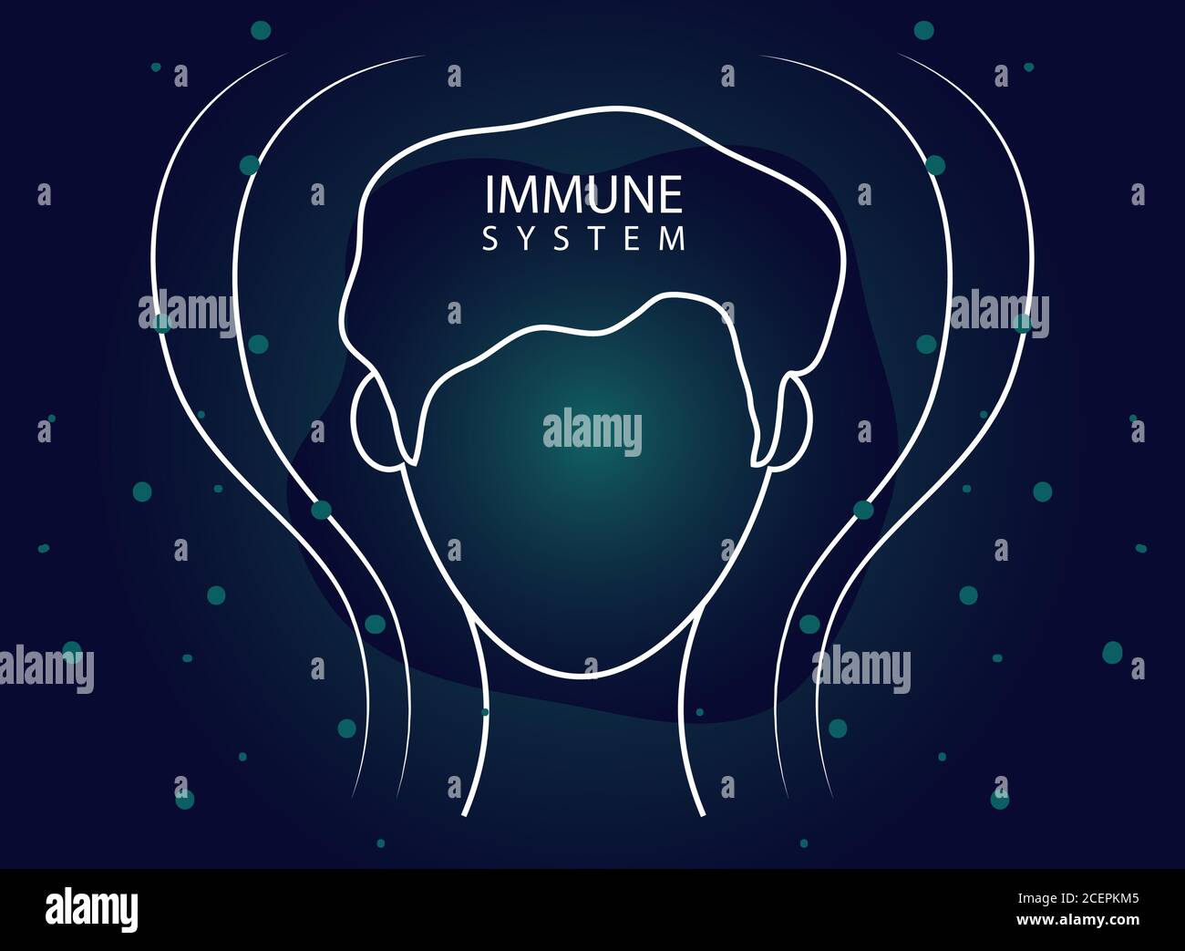 human immune system, virus and bacteria vector illustration design ...