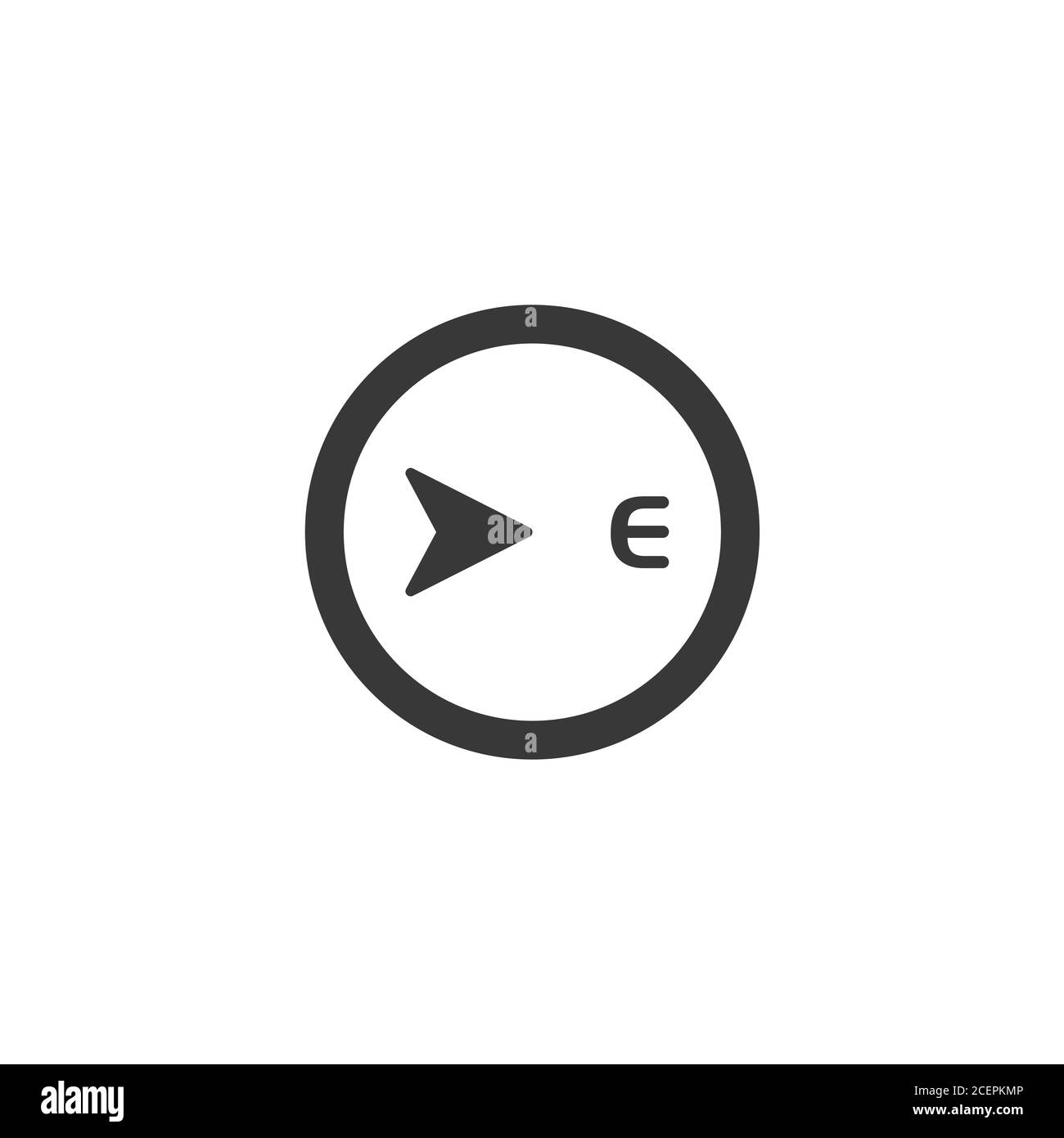 East direction. Isolated compass icon. Weather glyph vector ...