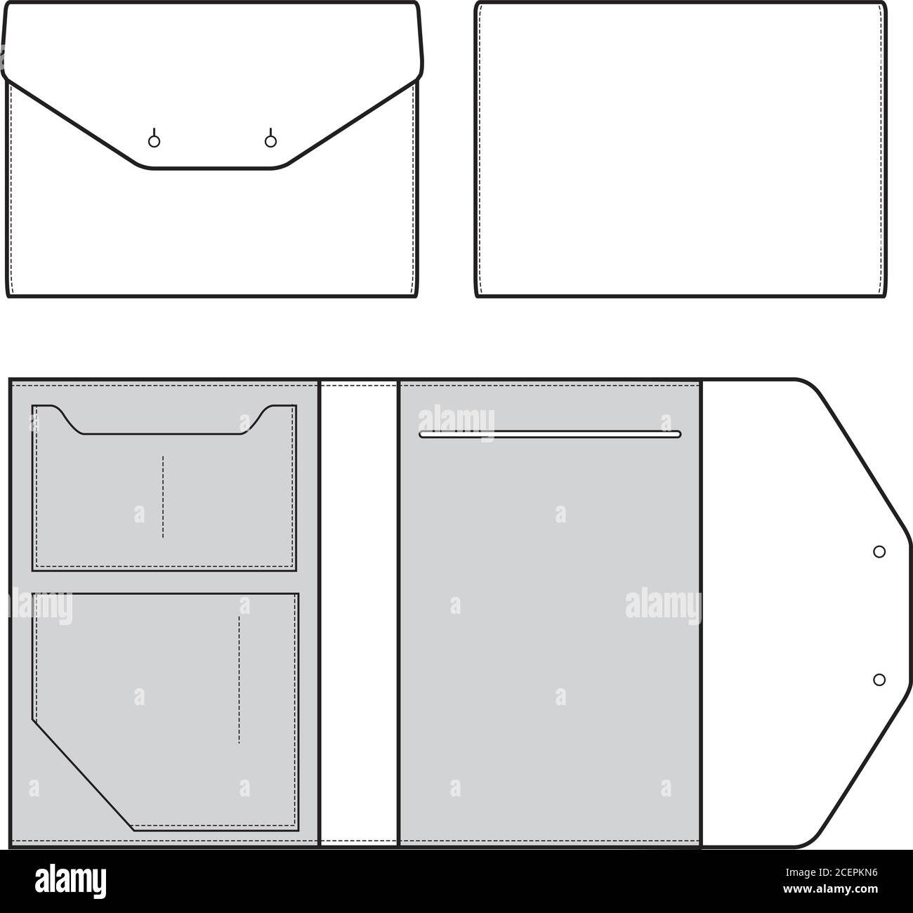 Clutch design fashion flat sketch template Stock Vector Image & Art - Alamy