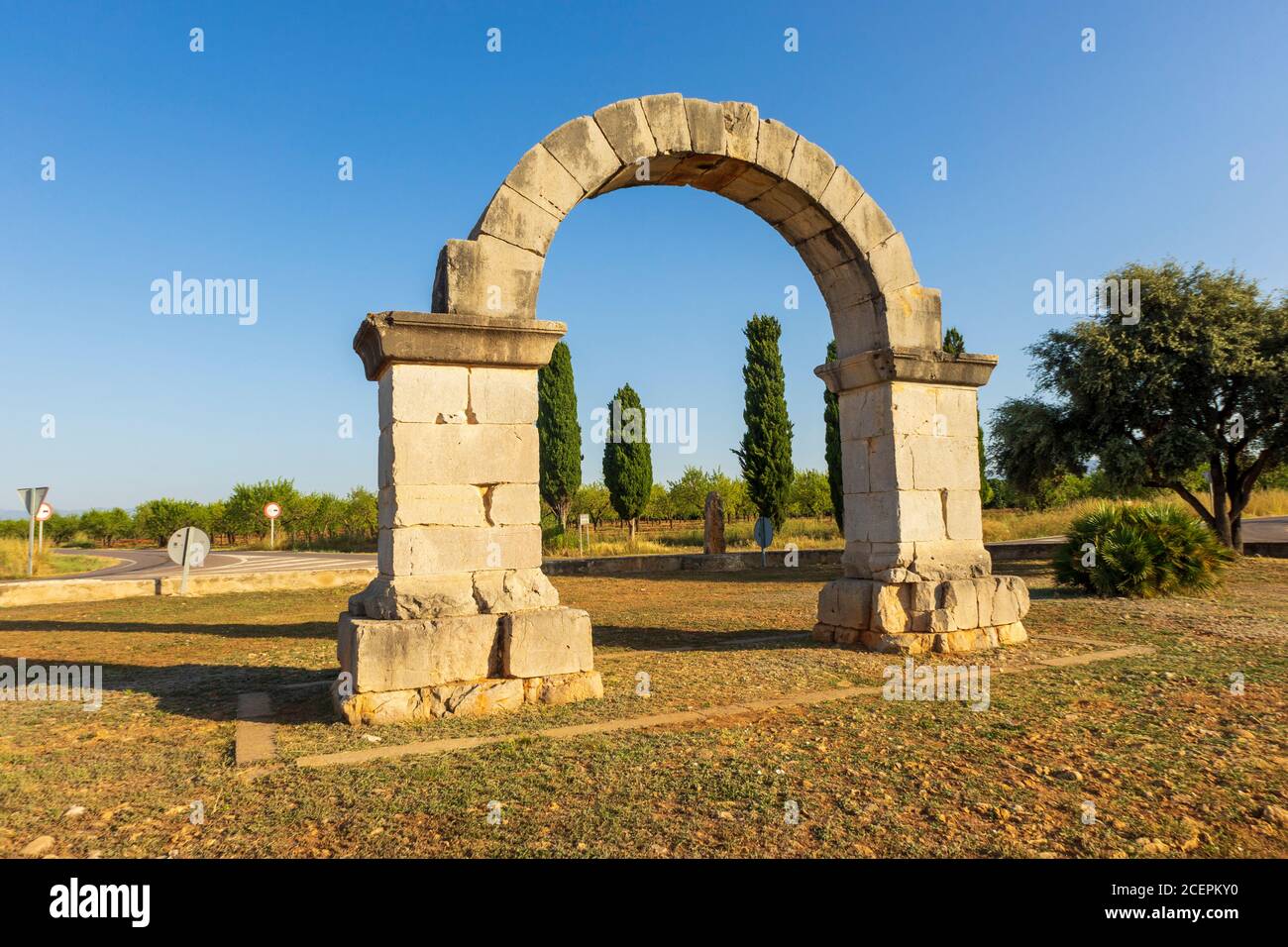 The Roman Arch of Cabanes on the Camino de Santiago, Castellon, Spain ...