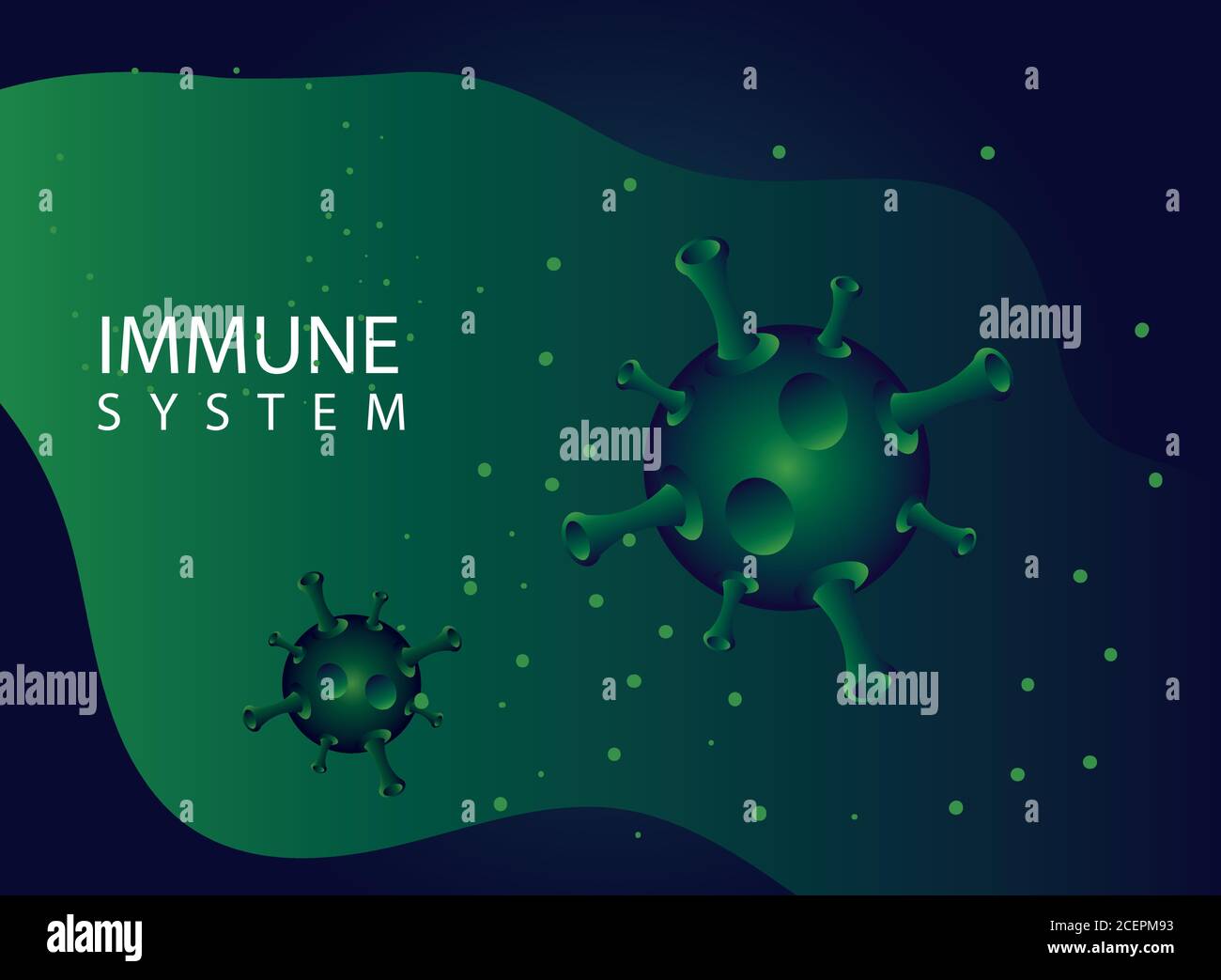 immune system with virus cell vector illustration design Stock Vector ...