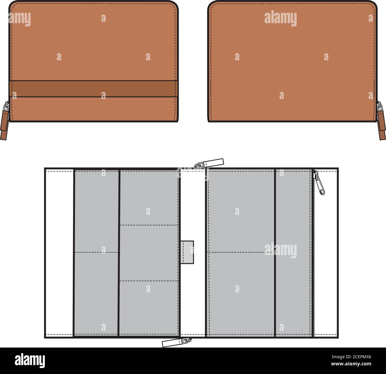 Clutch design fashion flat sketch template Stock Vector Image & Art - Alamy