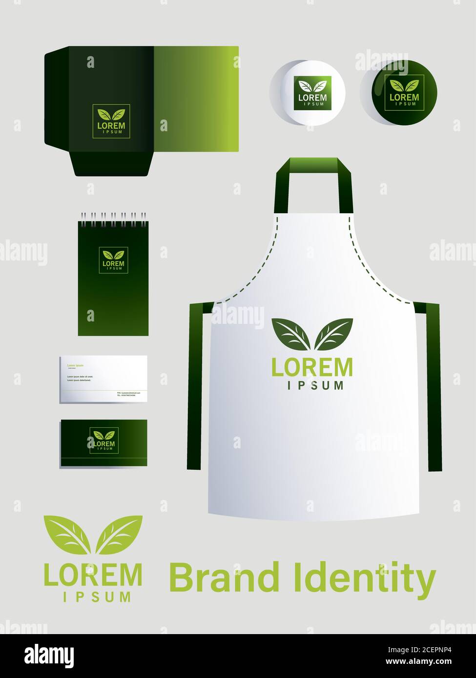 folder for elements of brand identity in companies vector illustration ...