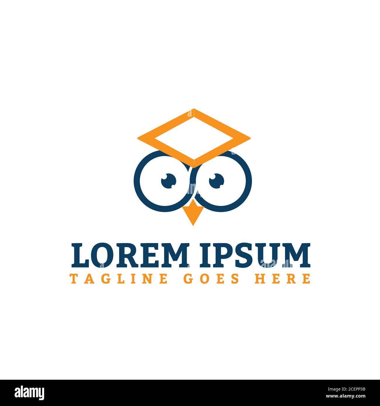 Face owl linear icon symbol design template. Owl face linear mascot ...