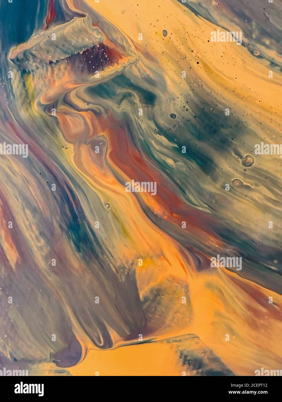 Beautiful oily painting with mixed colors - perfect for background or ...