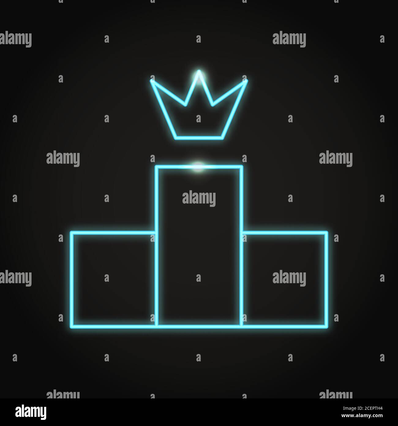 Ranking icon in neon Stock Vector Images - Alamy