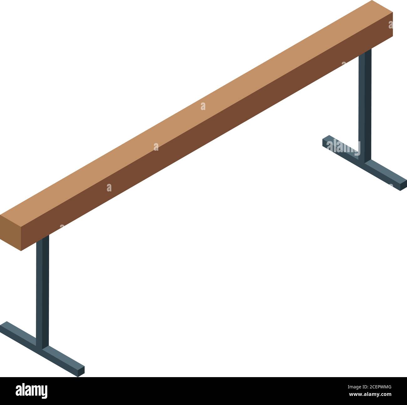 Home training balance bar icon, isometric style Stock Vector Image ...