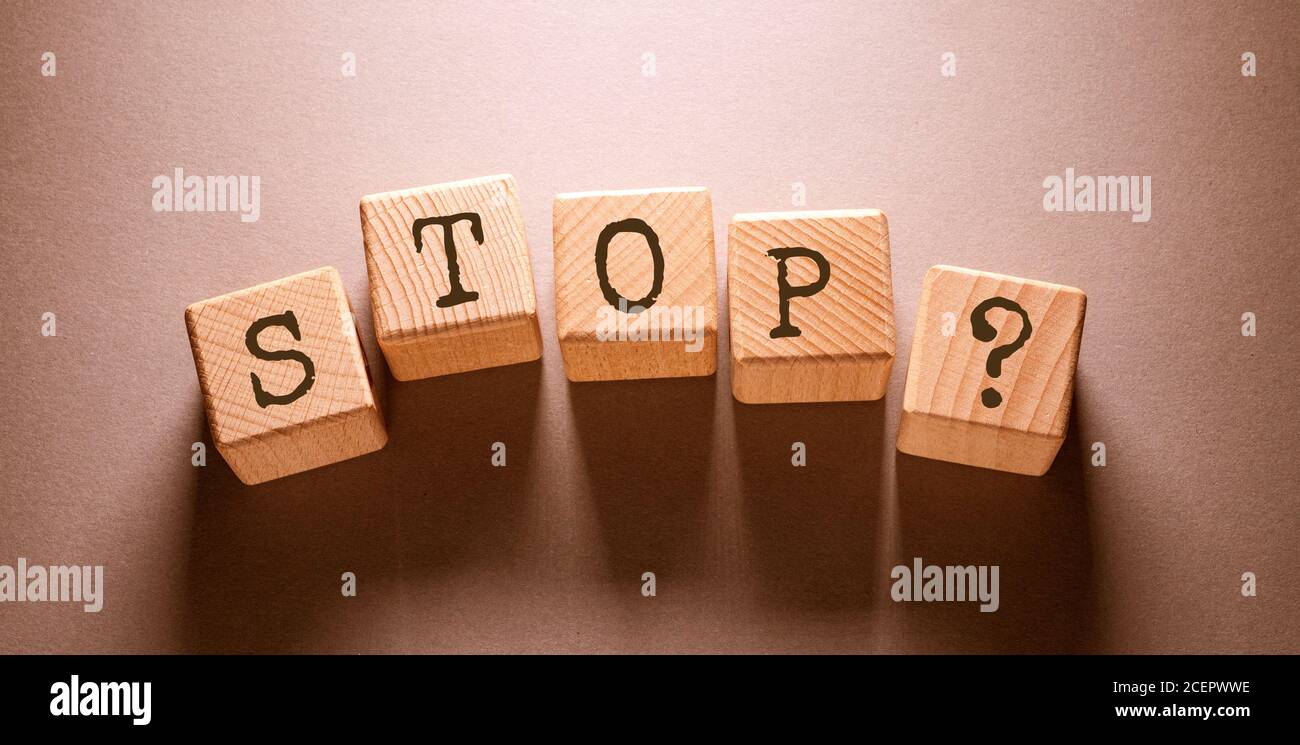 Stop written on hand hi-res stock photography and images - Alamy