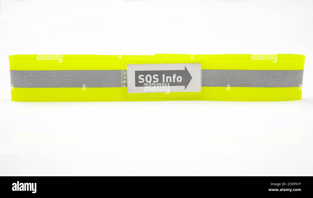 reflective strip on white background. signs and directions Stock Photo ...