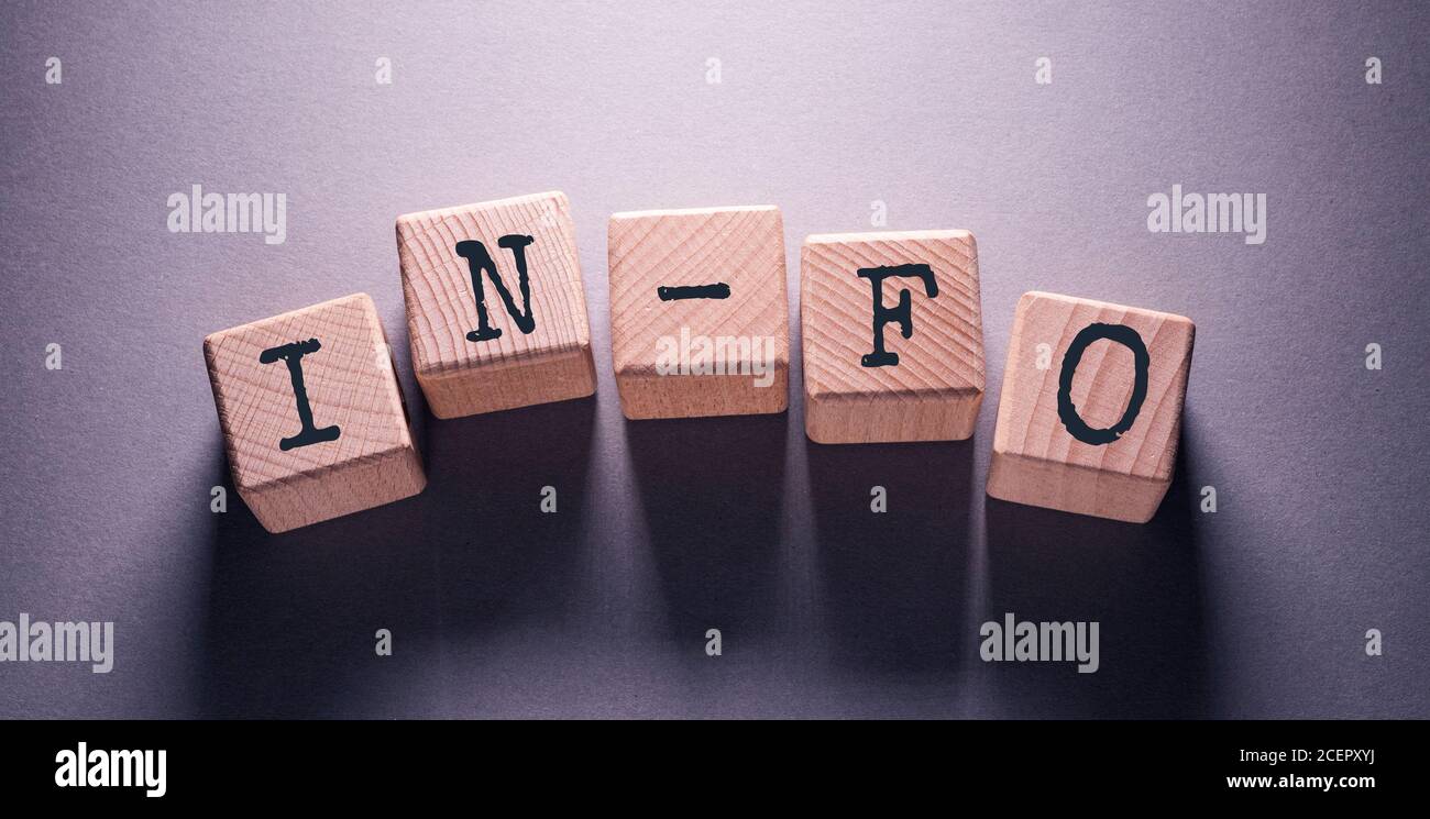 Info word hi-res stock photography and images - Alamy