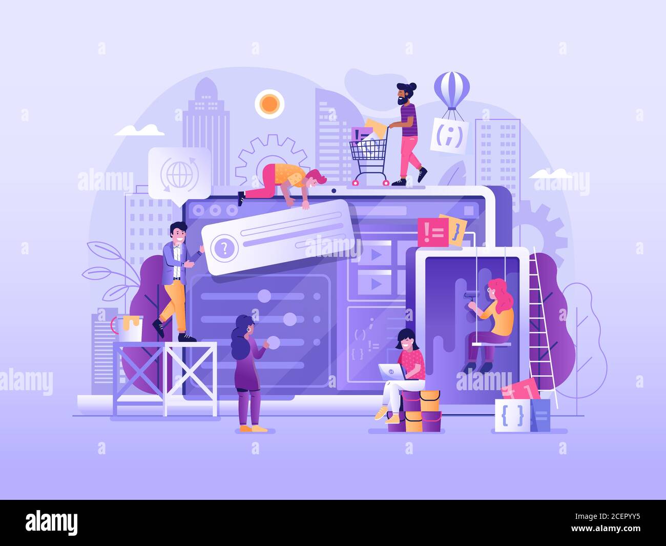 Construction update Stock Vector Images - Alamy