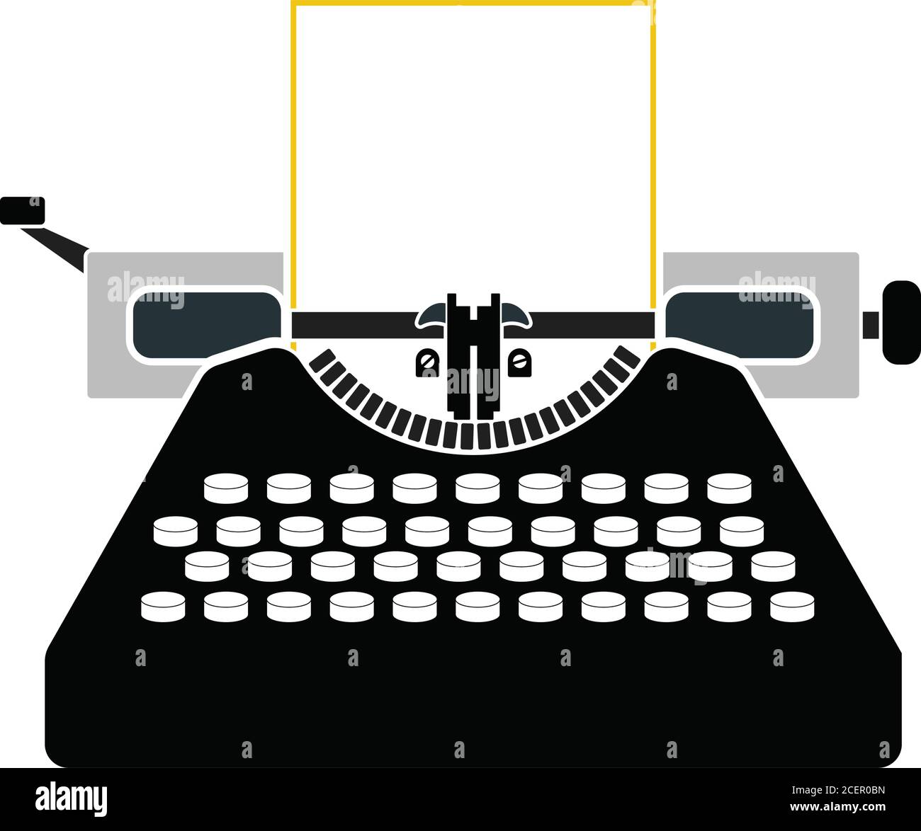 Typewriter Icon. Flat Color Design. Vector Illustration Stock Vector ...