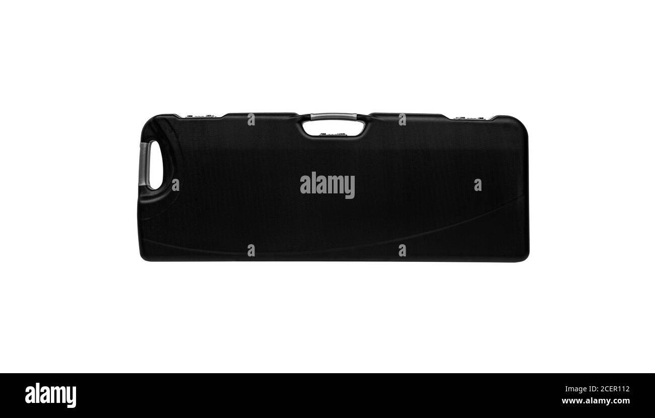 Modern hard plastic case with a combination lock for storing and ...
