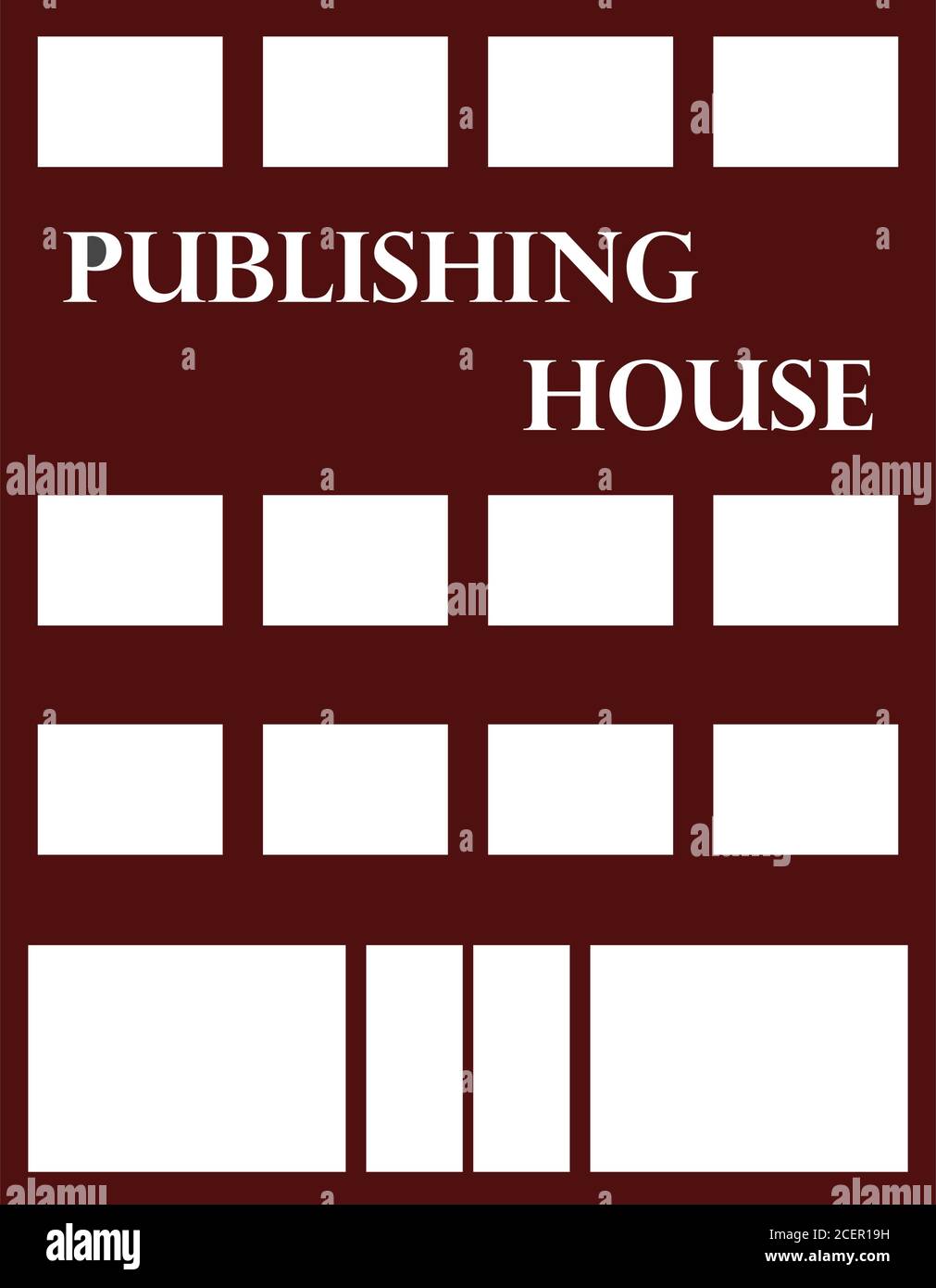 Publishing House Icon. Flat Color Design. Vector Illustration Stock ...