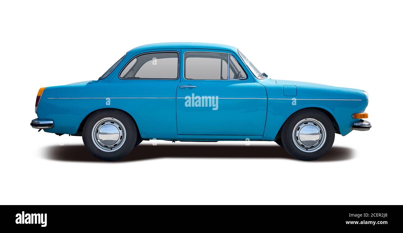 Classic German sedan car side view isolated on white Stock Photo - Alamy