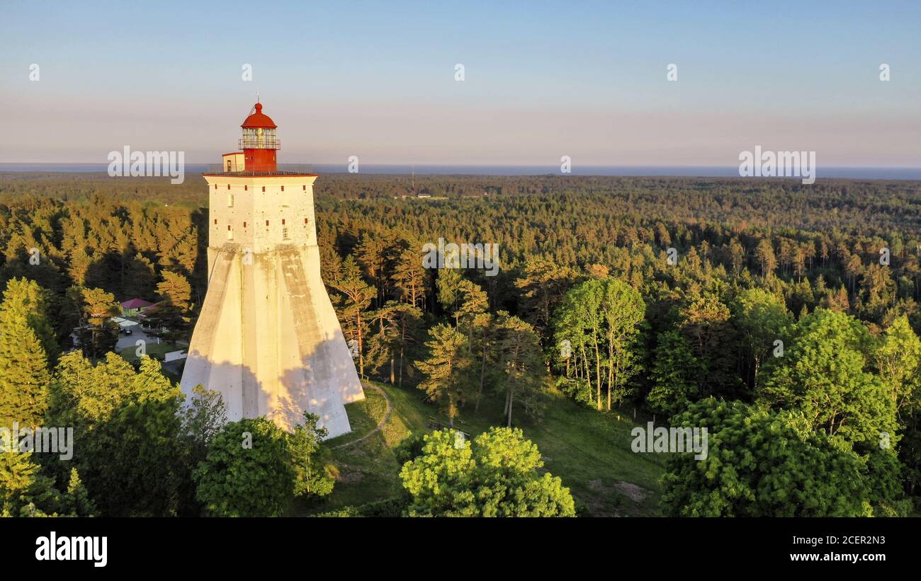 Aerial view of historical old Kopu lighthouse in Estonia Stock Photo ...