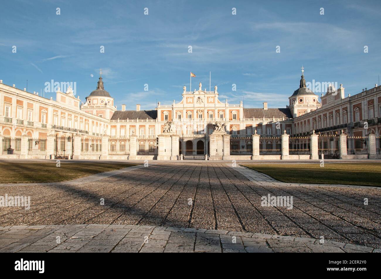 View of the Royal Palace of Aranjuez. It is a residence of the King of ...