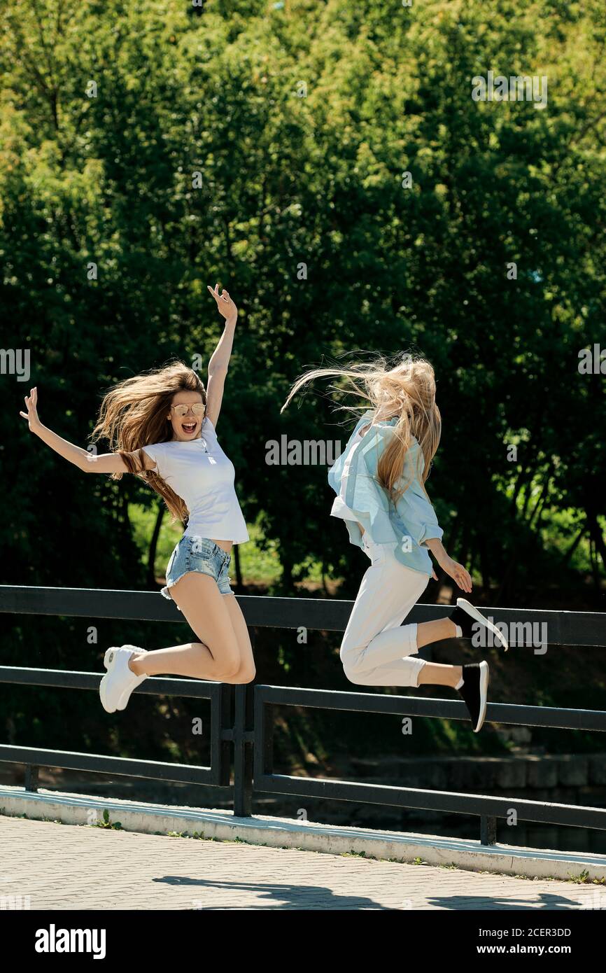 Girls Long Jump High Resolution Stock Photography and Images - Alamy
