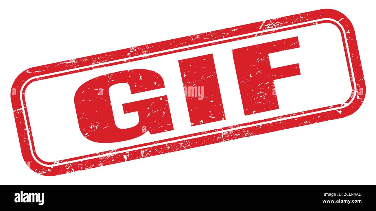 GIF red grungy rectangle stamp sign Stock Photo - Alamy