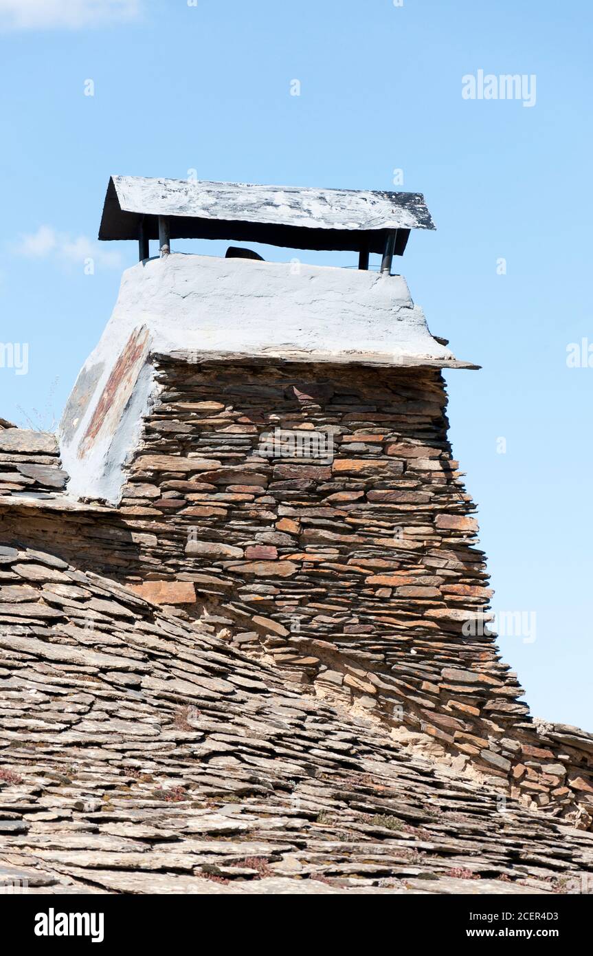 Detail of a chimney typical of the black architecture. It is a popular ...