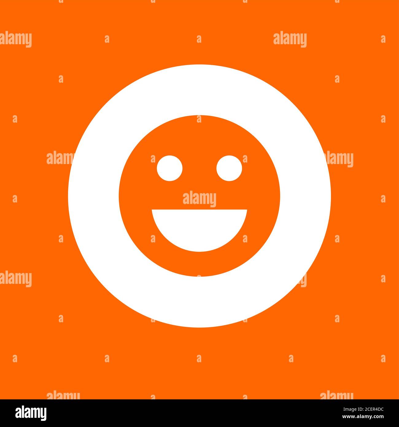 Orange smiling face cheerful Stock Vector Images - Alamy