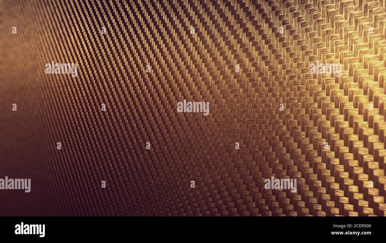 Carbon gold fiber background. Dark with lighting. 3D rendering Stock ...