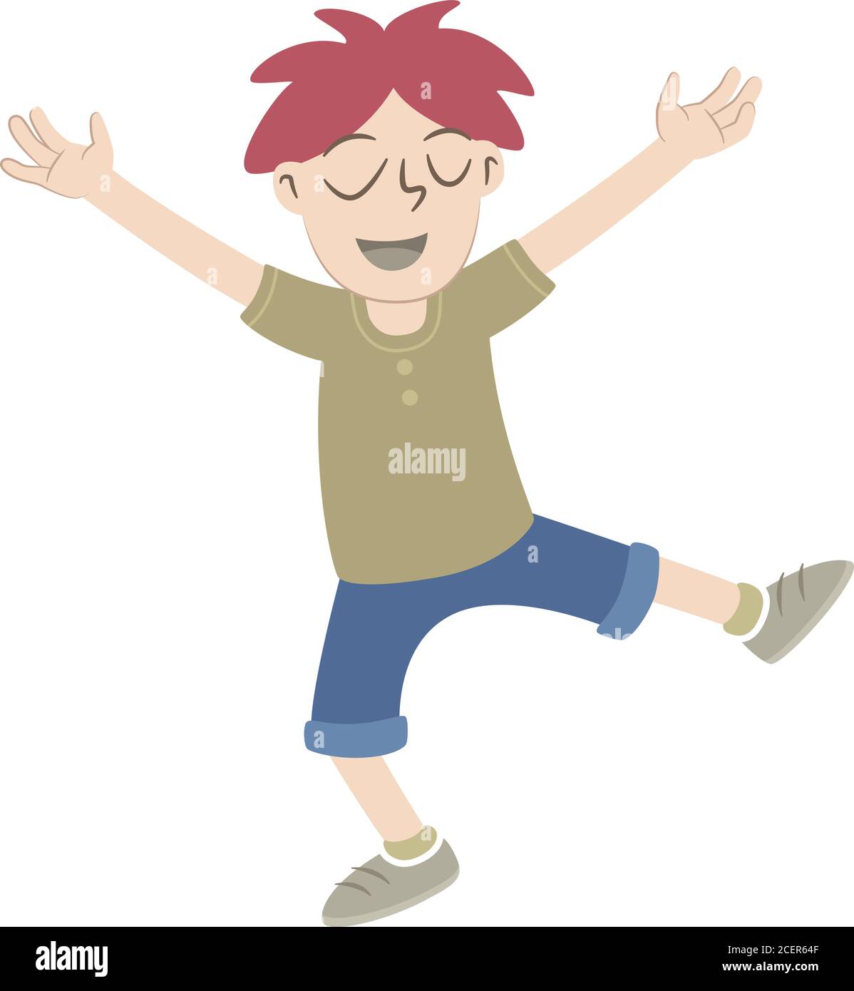 Happy toddler boy Stock Vector Images - Alamy