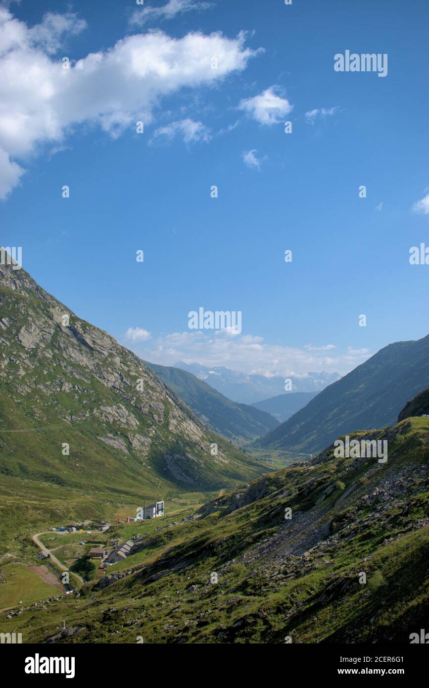 Swiss countryside at the Lukmanier pass Stock Photo - Alamy