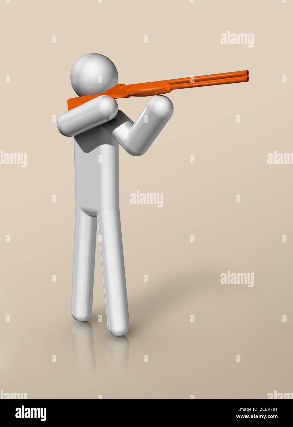 three dimensional shooting symbol, olympic sports. Illustration Stock ...