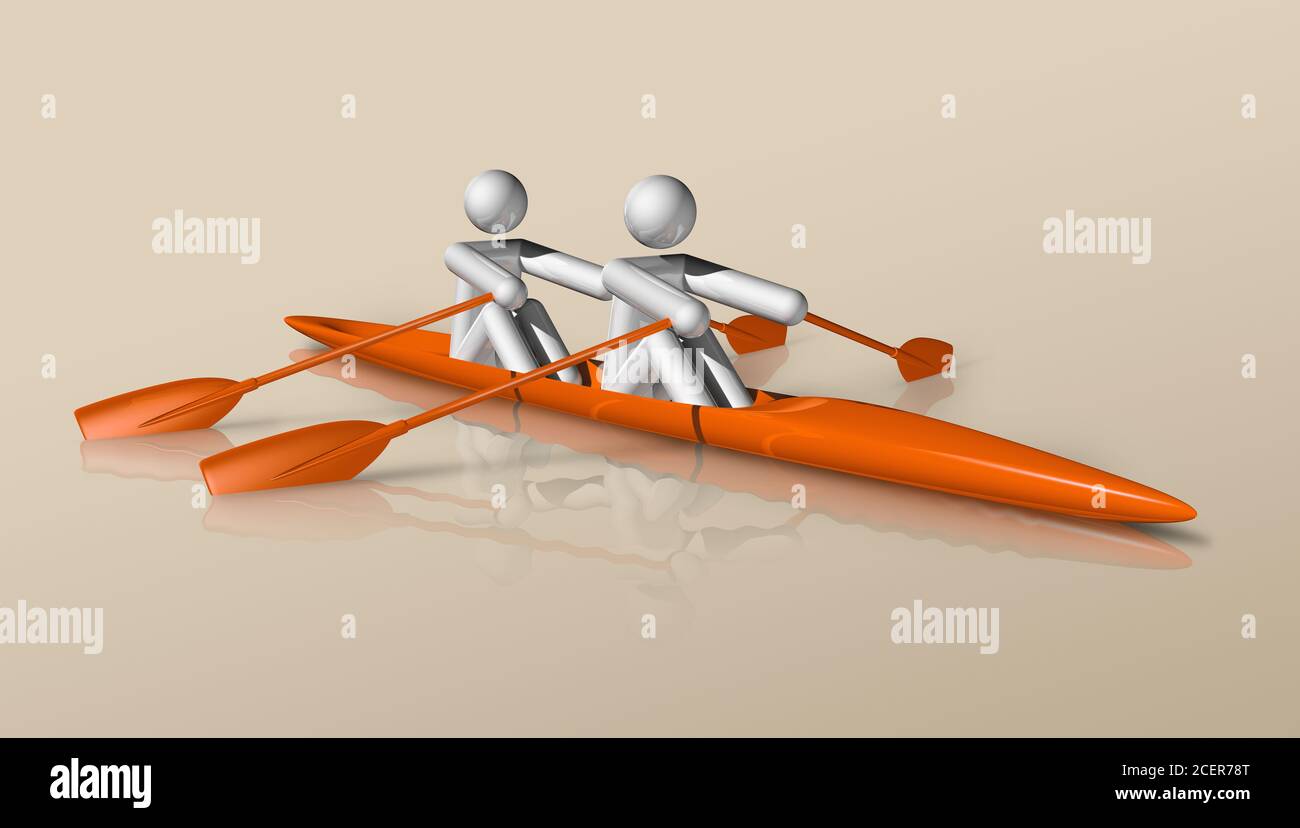 three dimensional rowing symbol, olympic sports. Illustration Stock ...