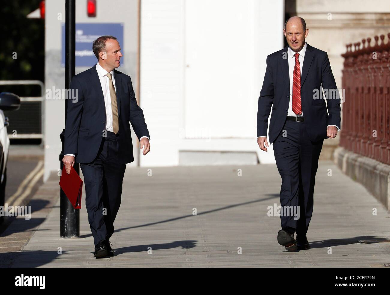 Foreign Secretary Dominic Raab (left) with the new Permanent Under ...
