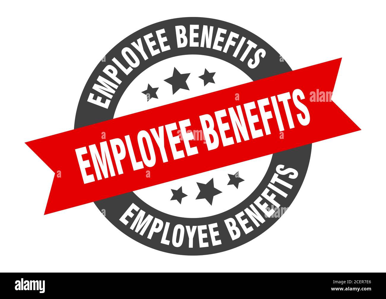 employee benefits sign. round isolated sticker. ribbon tag Stock Vector ...
